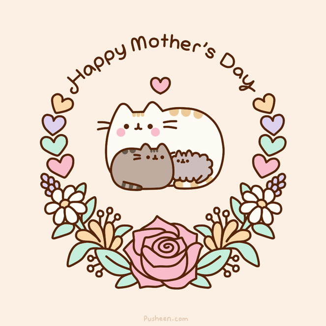 Koty pusheen na dzień matki - Gify i obrazki na GifyAgusi.pl