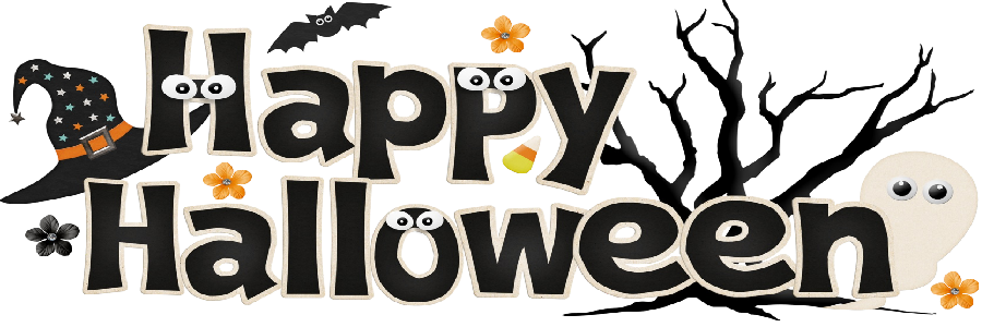 Czarny napis szczęśliwego Halloween - Gify i obrazki na GifyAgusi.pl