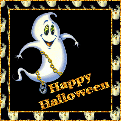 Duch wyskakujący z dyni na Halloween - Gify i obrazki na GifyAgusi.pl