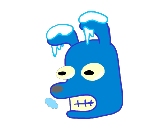 Niebieska głowa psa z zimna - Gify i obrazki na GifyAgusi.pl