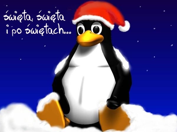Pingwinek święta, święta i po świętach - Gify i obrazki na GifyAgusi.pl
