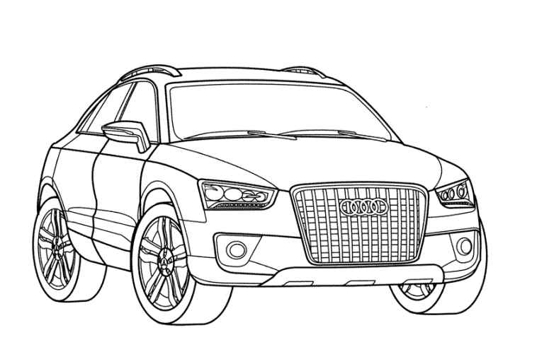 Kolorowanka Audi Q8 - Kolorowanki na GifyAgusi.pl