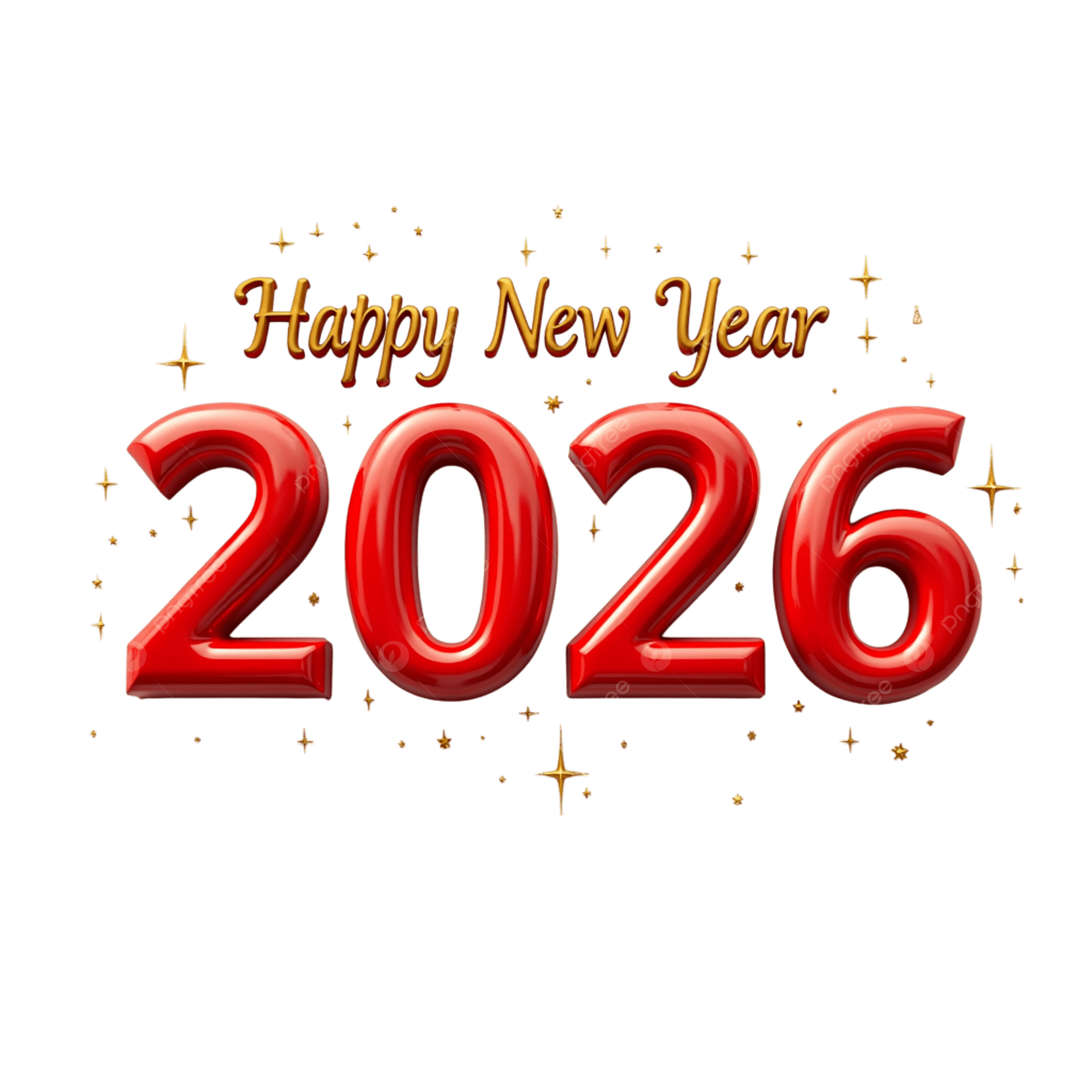 Czerwony napis szczęśliwego nowego roku 2026 - Gify i obrazki na ...